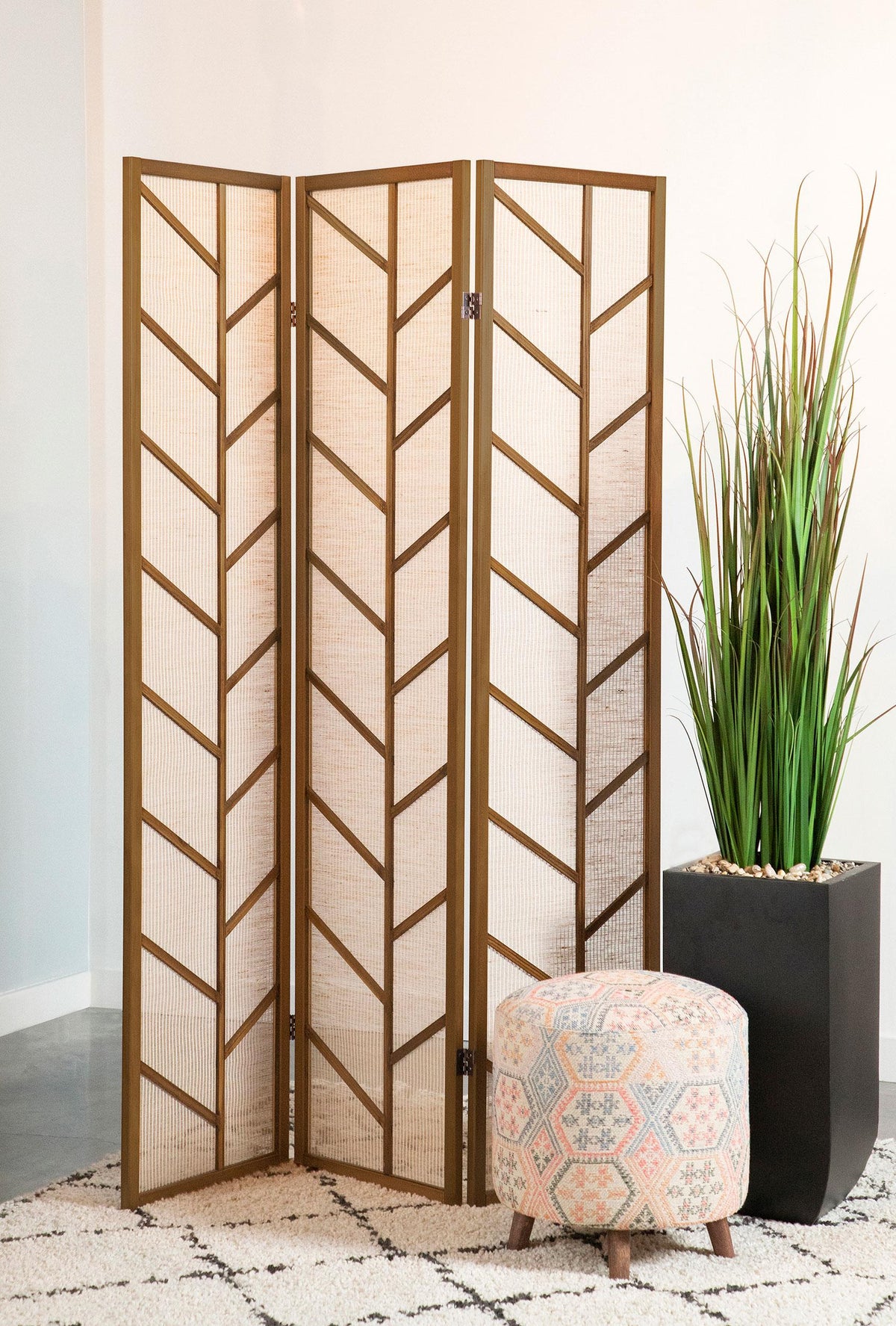 Mila 3-Panel Room Divider Folding Shoji Screen — Rudy's Home Furniture